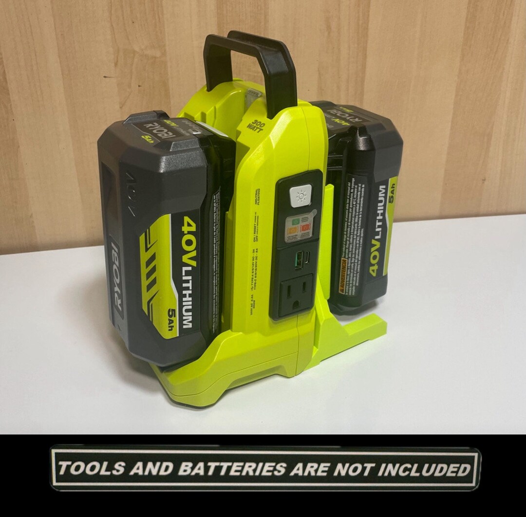 Wide Base and Spare Battery Mount for the RYOBI 40V 300W Inverter ...