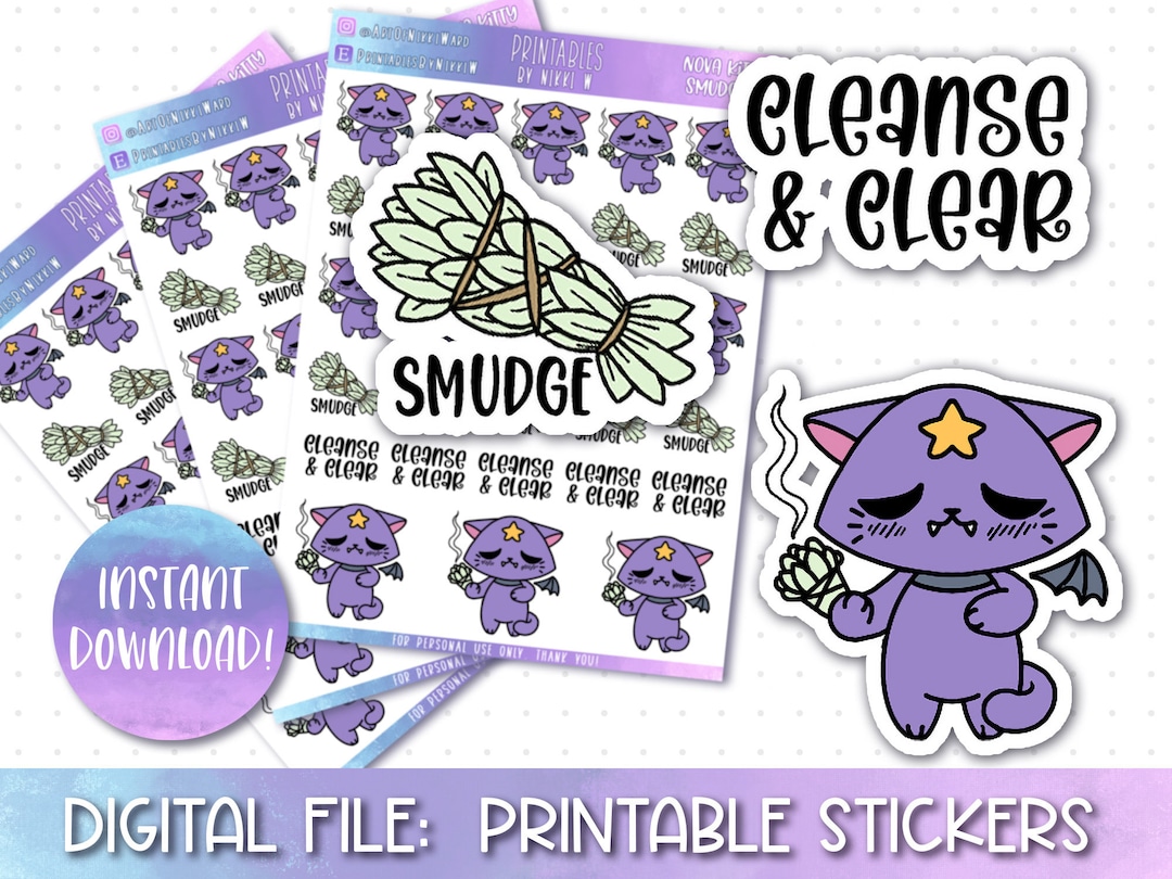 Printable Planner Stickers, Smudging, Sage, Witchy, Pagan, Cricut ...