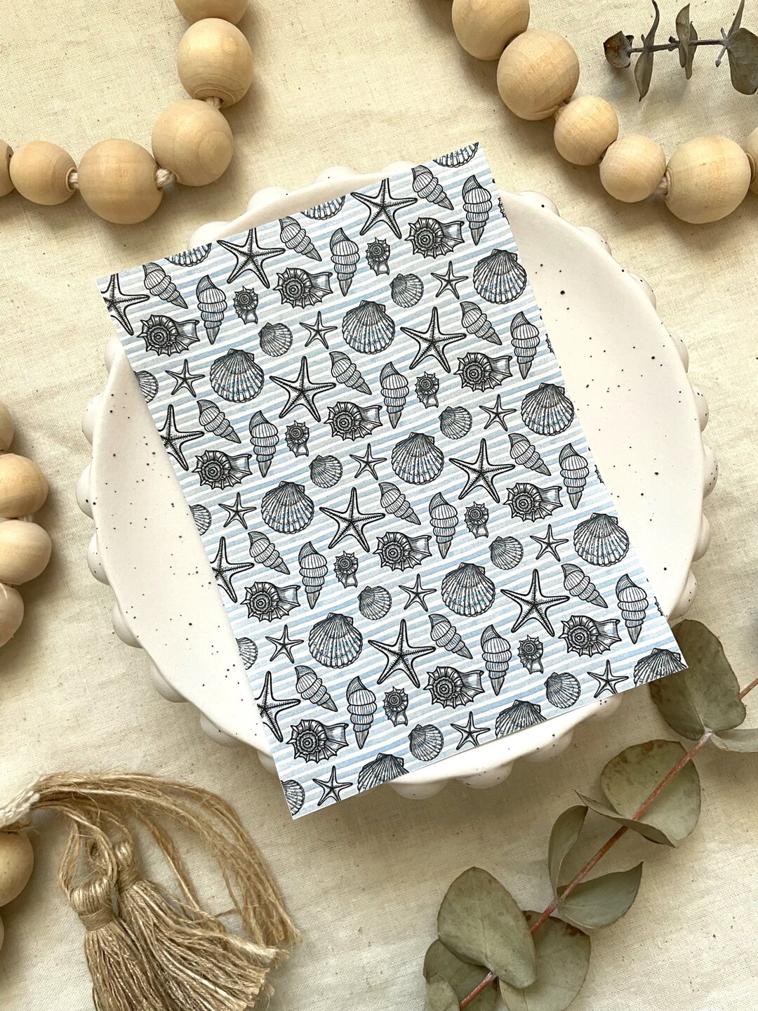 Transfer Sheets for Polymer Clay | Ocean Shells | Summer Water Transfer ...