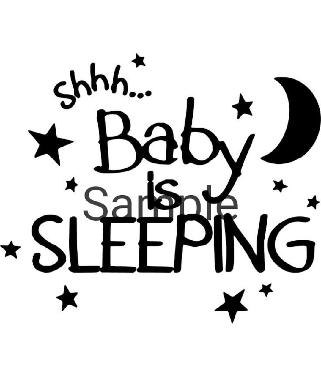 Shhh...baby is Sleeping Svg, Jpg, Dxf and Png - Etsy Canada
