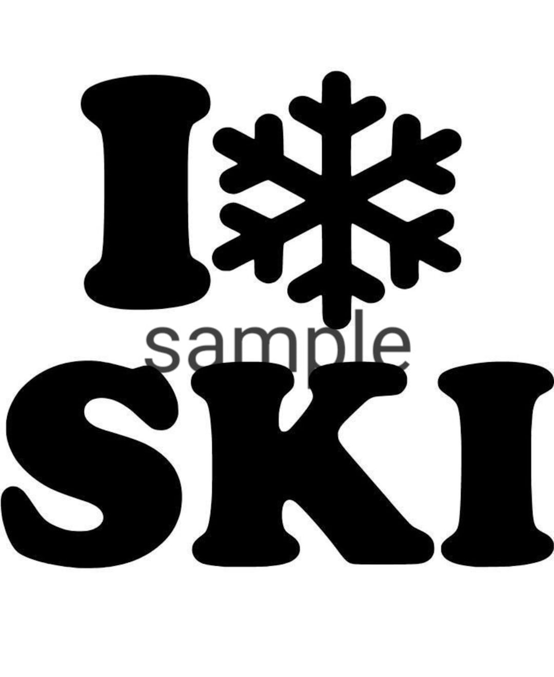I Love Ski Svg, Jpg, Dxf and Png - Etsy