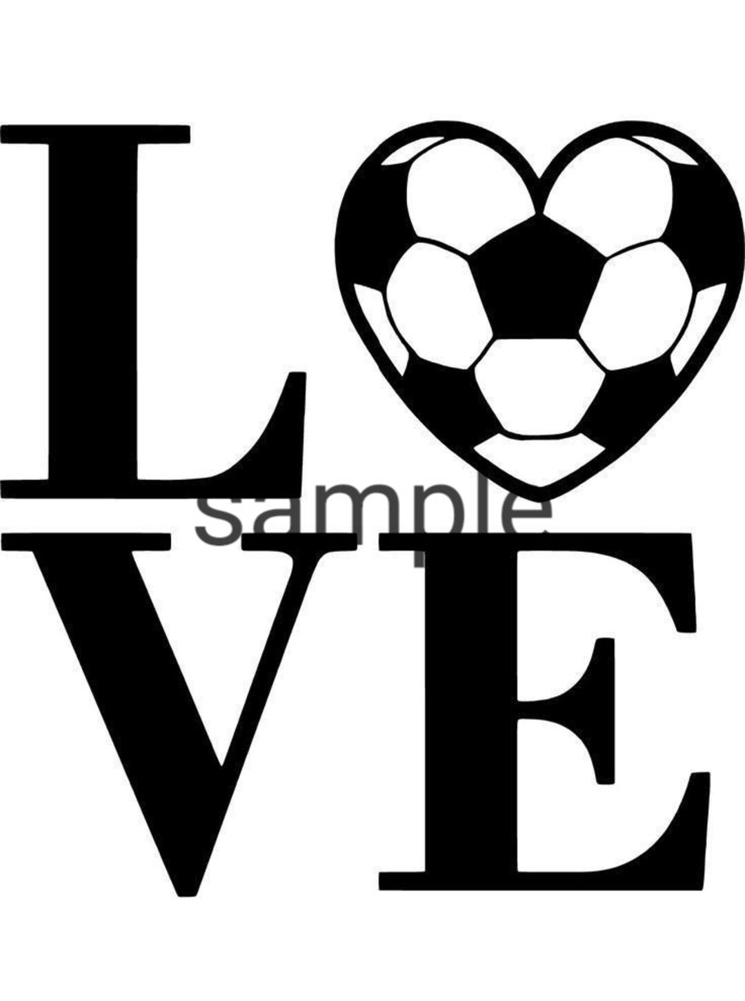 Soccer Love Svg, Jpg, Dxf and Png - Etsy
