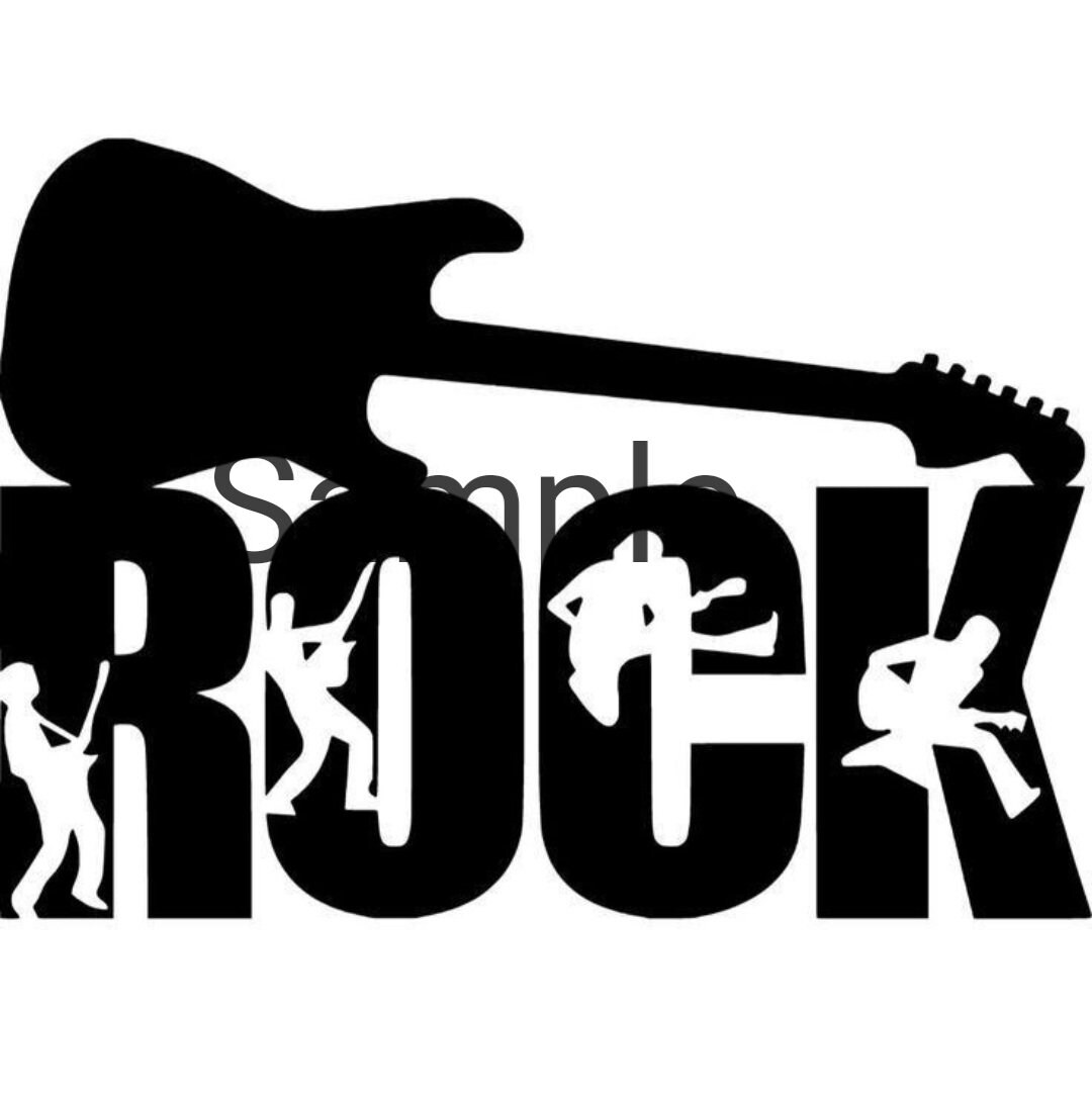 Rock With Guitar Svg, Jpg, Dxf and Png - Etsy