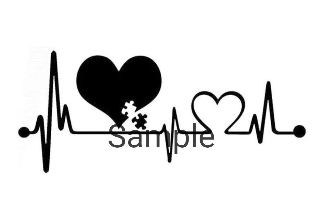 Autism Heartbeat Svg, Jpg, Dxf and Png - Etsy