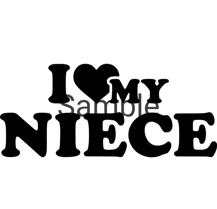 I Love My Niece Svg, Jpg, Dxf and Png - Etsy
