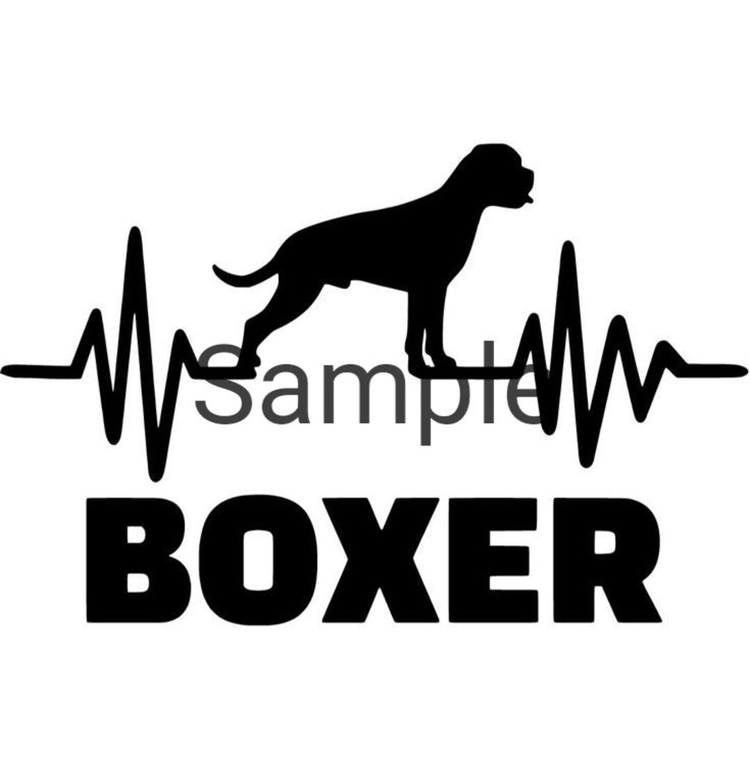 Boxer Heartbeat Svg, Jpg, Dxf and Png - Etsy