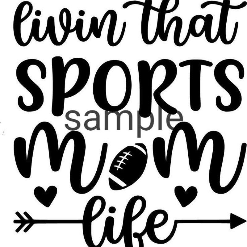 Sports Mom Life Svg - Etsy