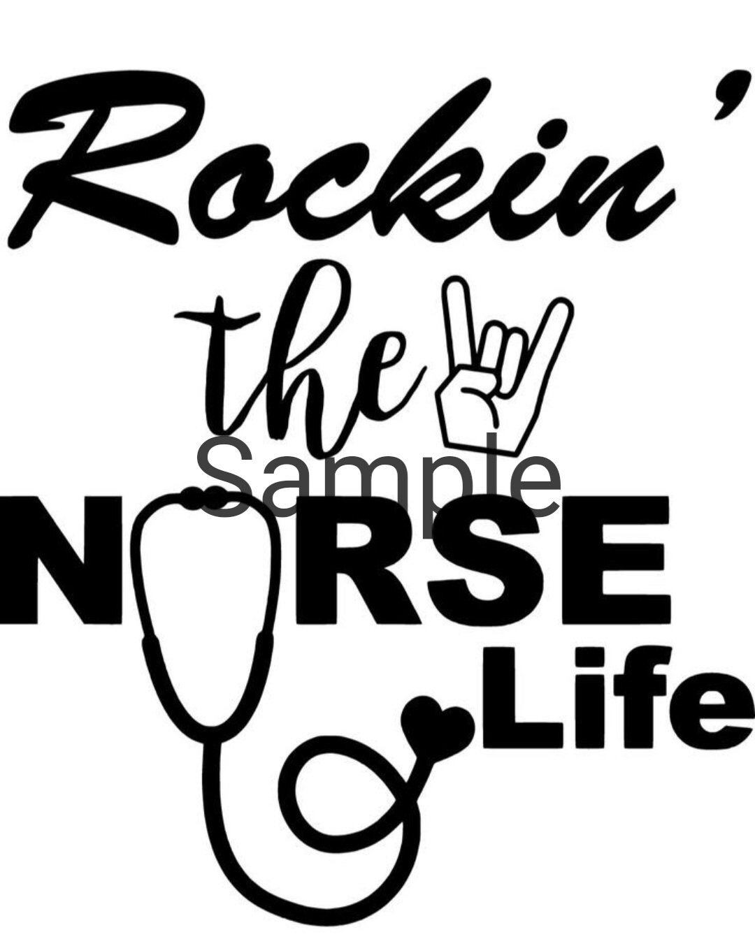 Rockin' the Nurse Life Svg, Jpg, Dxf and Png - Etsy