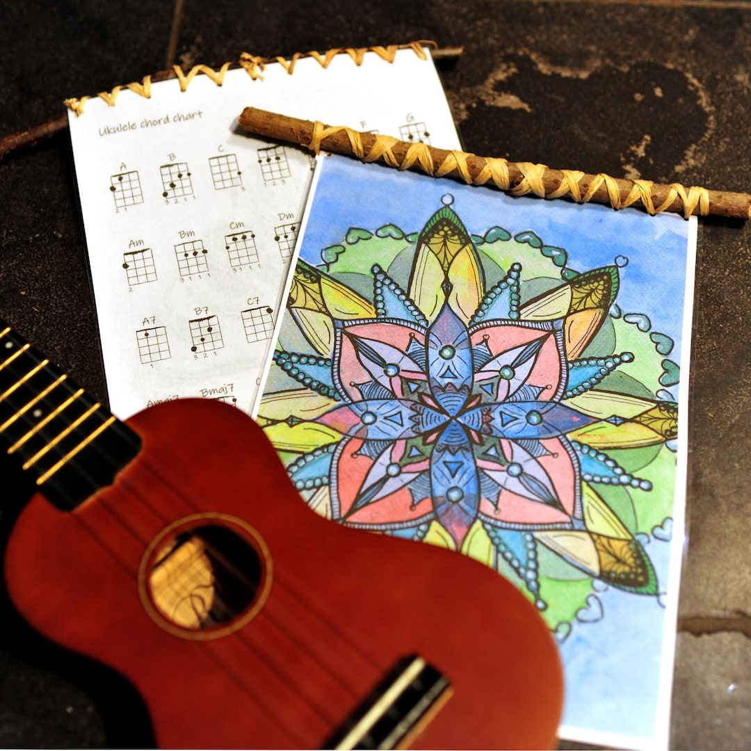 Ukulele Chord-chard Watercolor: Learn in Style With a Handmade Chord ...