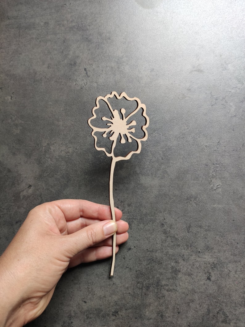 Wood Flowers Laser Cut Flowers File for Laser Cutting, Digital Download ...