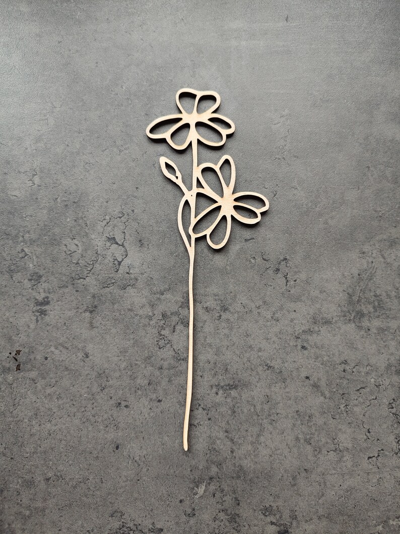 Wooden Flower Laser Cut Flowers File for Laser Cutting, Digital ...