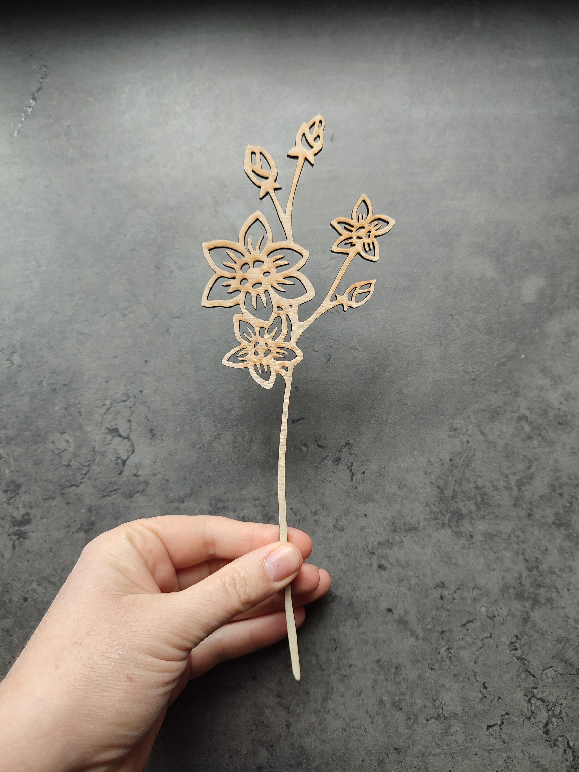 Wooden Flower Laser Cut Flowers File for Laser Cutting, Digital ...