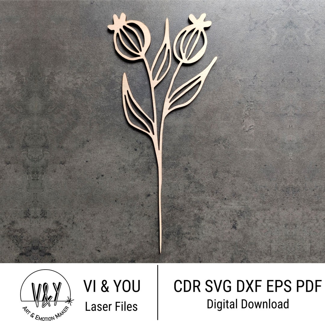 Wooden Flowers Laser Cut Flowers File for Laser Cutting, Digital ...
