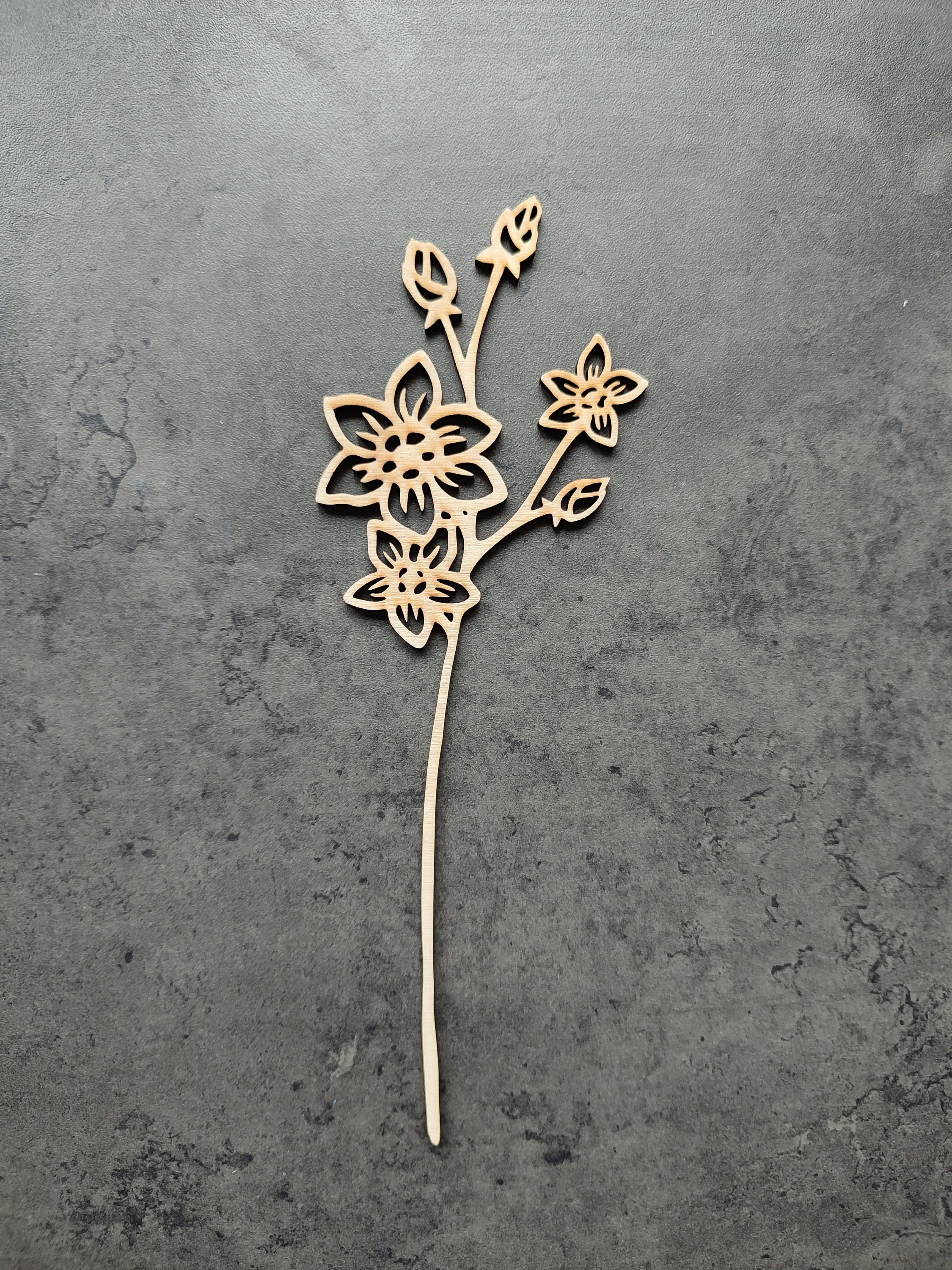 Wooden Flower Laser Cut Flowers File for Laser Cutting, Digital ...