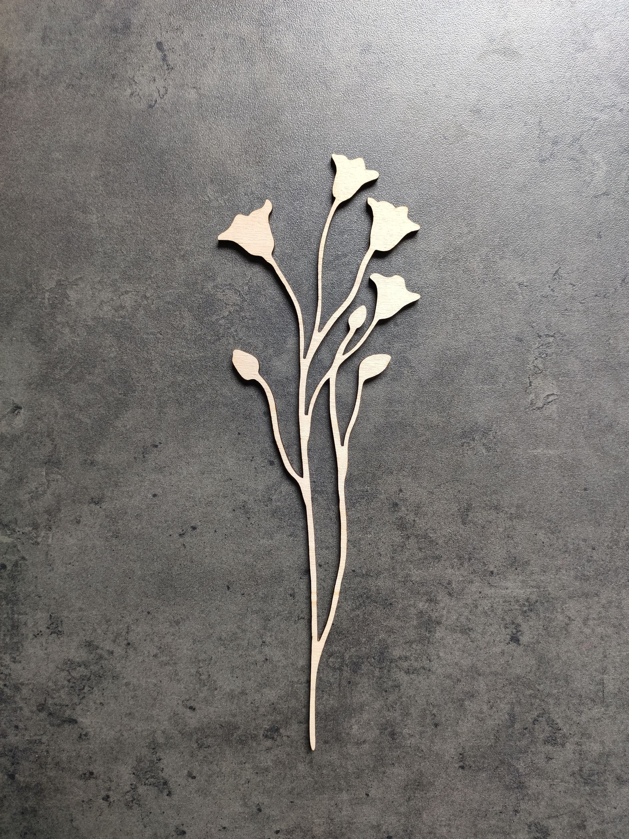 Wooden Flower, File for Laser Cutting, Digital Download, Flower Svg ...