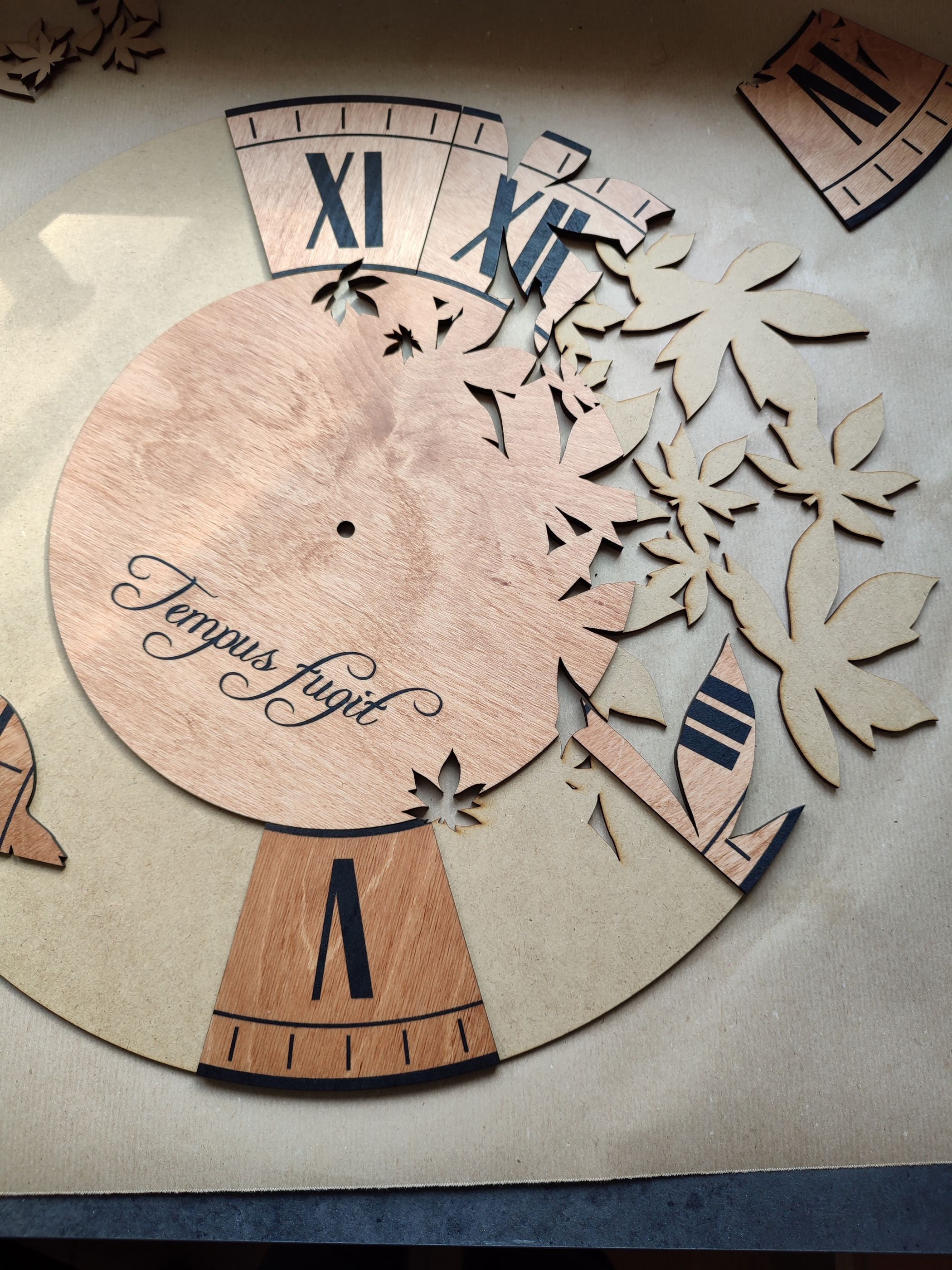 Wooden Wall Clock File for Laser Cutting Digital Download - Etsy