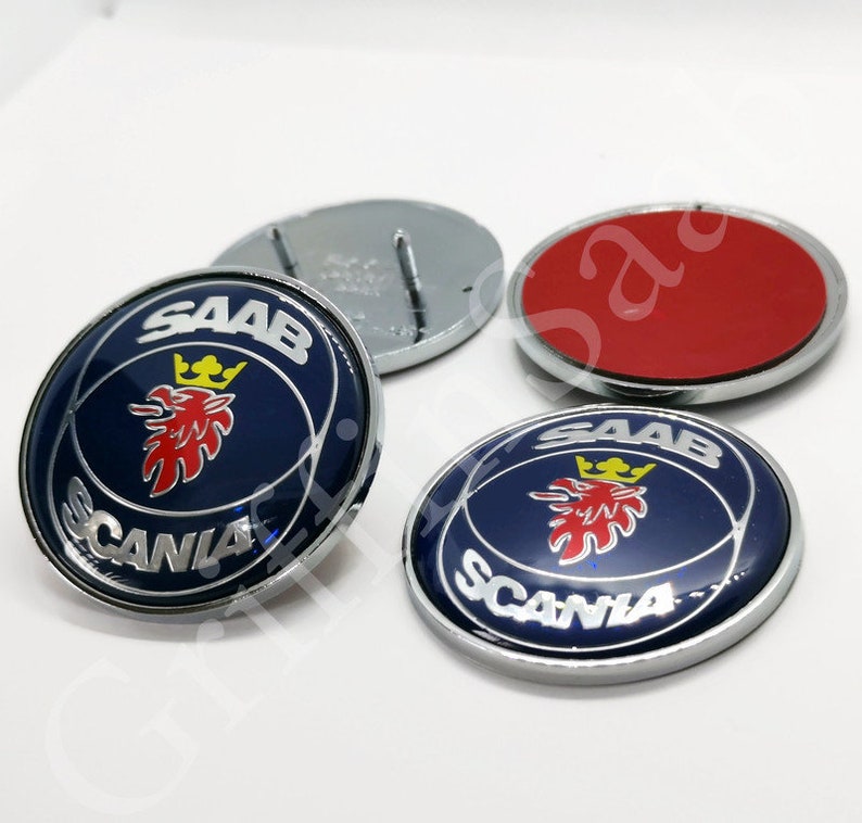 Saab Scania 900 1979-1993 Front Bonnet Hood and Rear Boot Trunk Badge ...