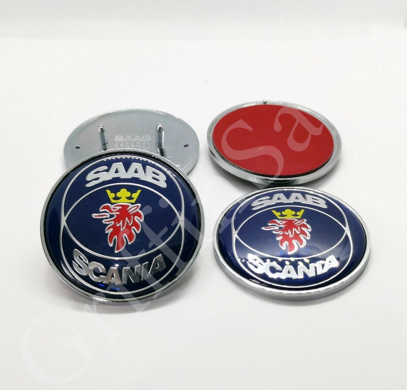 Saab Scania 900 1979-1993 Front Bonnet Hood and Rear Boot Trunk Badge ...