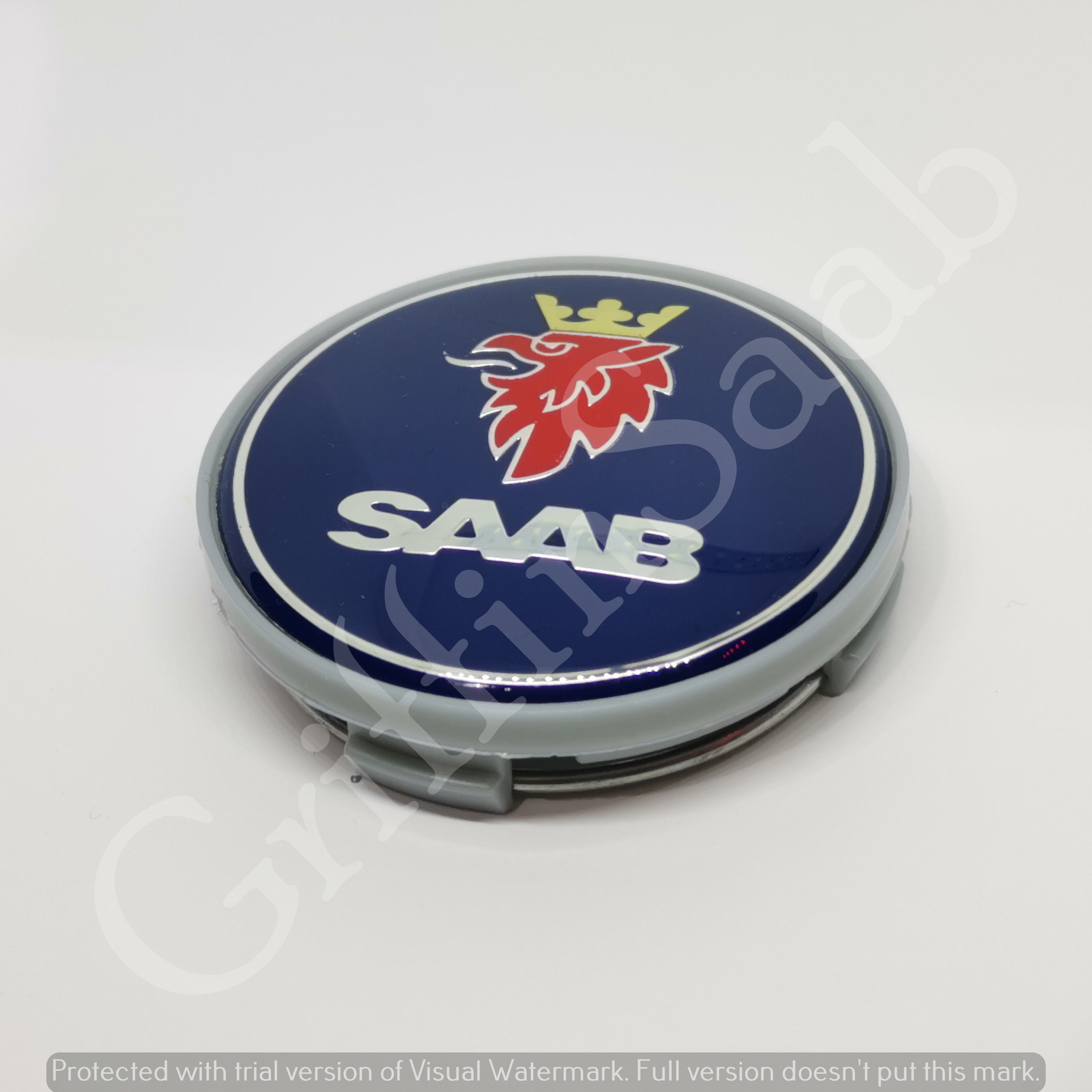 4 X Saab Alloy Wheel Centre Hub Caps Blue Set 62mm 63mm 93 9-3 95 9-5 ...