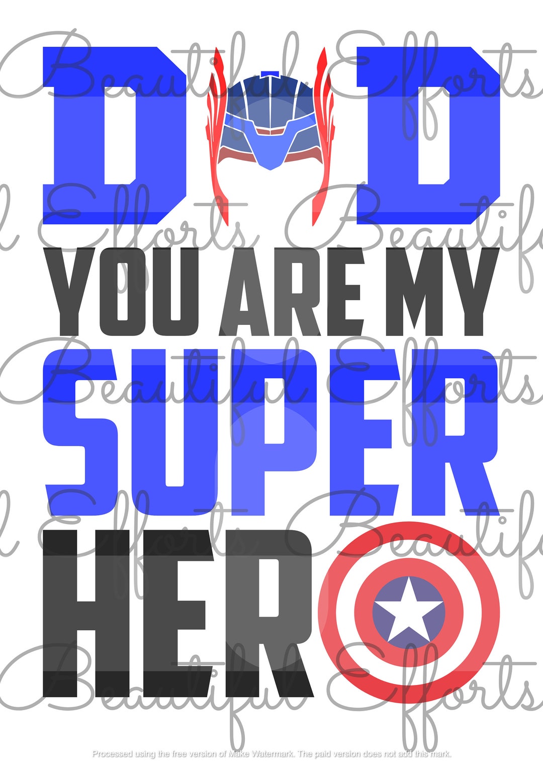 Dad You Are My Superhero Digital Design - Etsy