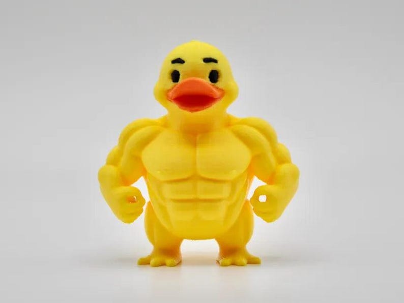 3D Printed Muscular Duck - 3DAUXRESL - Etsy
