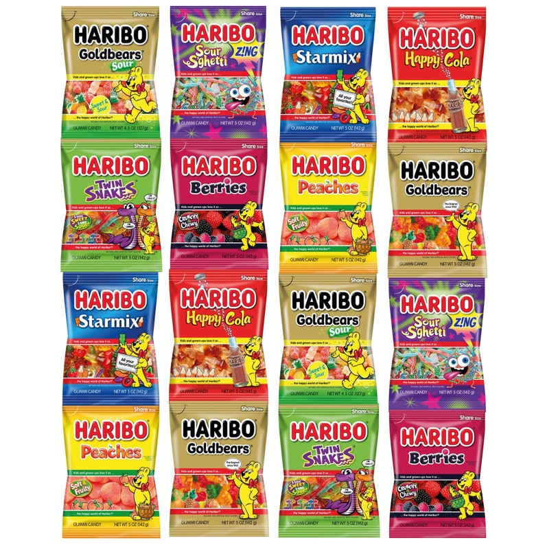 Haribo Gummy 5 Pounds Candy Bulk Variety Package Party Favors Gold ...