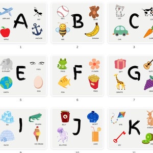 Flashcards for Alphabet Preschool Flashcards A Through Z Flashcards ...