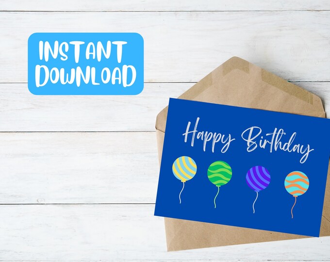 Printable Greeting Card for Birthday Gift Greeting Card Birthday ...
