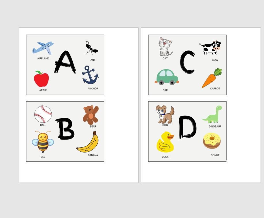 Flashcards for Alphabet Preschool Flashcards A Through Z Flashcards ...