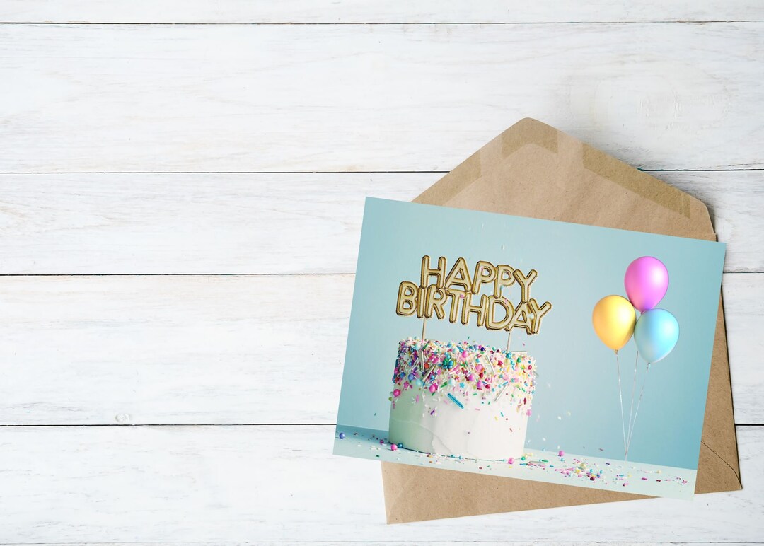 Printable Happy Birthday Car Happy Birthday Greeting Card Birthday Cake ...