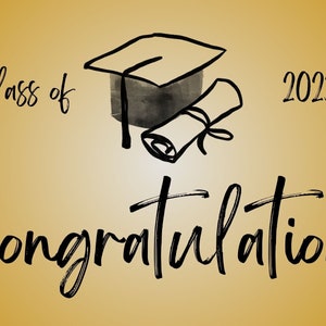 Printable Graduation Card Graduation Class of 2023 Grad Card Gold ...