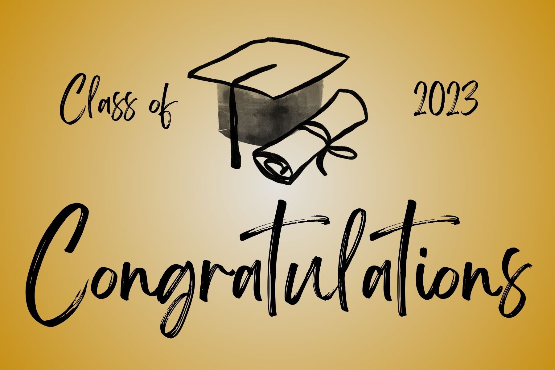 Printable Graduation Card Graduation Class of 2023 Grad Card Gold ...