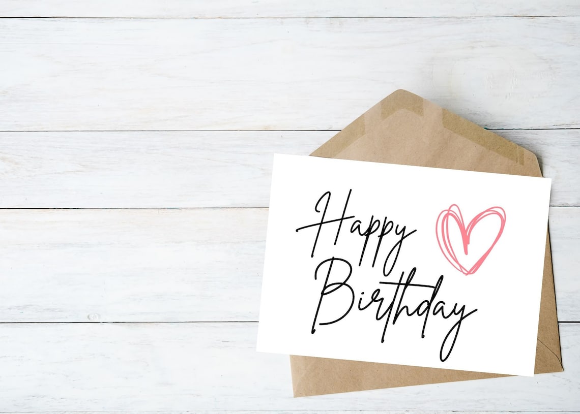 Printable Happy Birthday Card Simple Happy Birthday Card Happy Birthday ...