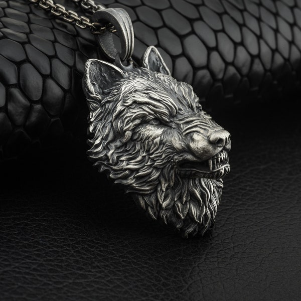 Wolf Necklace for Men - Etsy