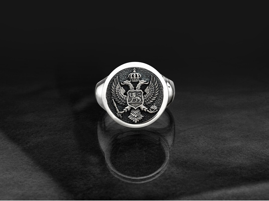 American Two Head Eagle Signet Boho Ring for Mens, Mythological Double ...