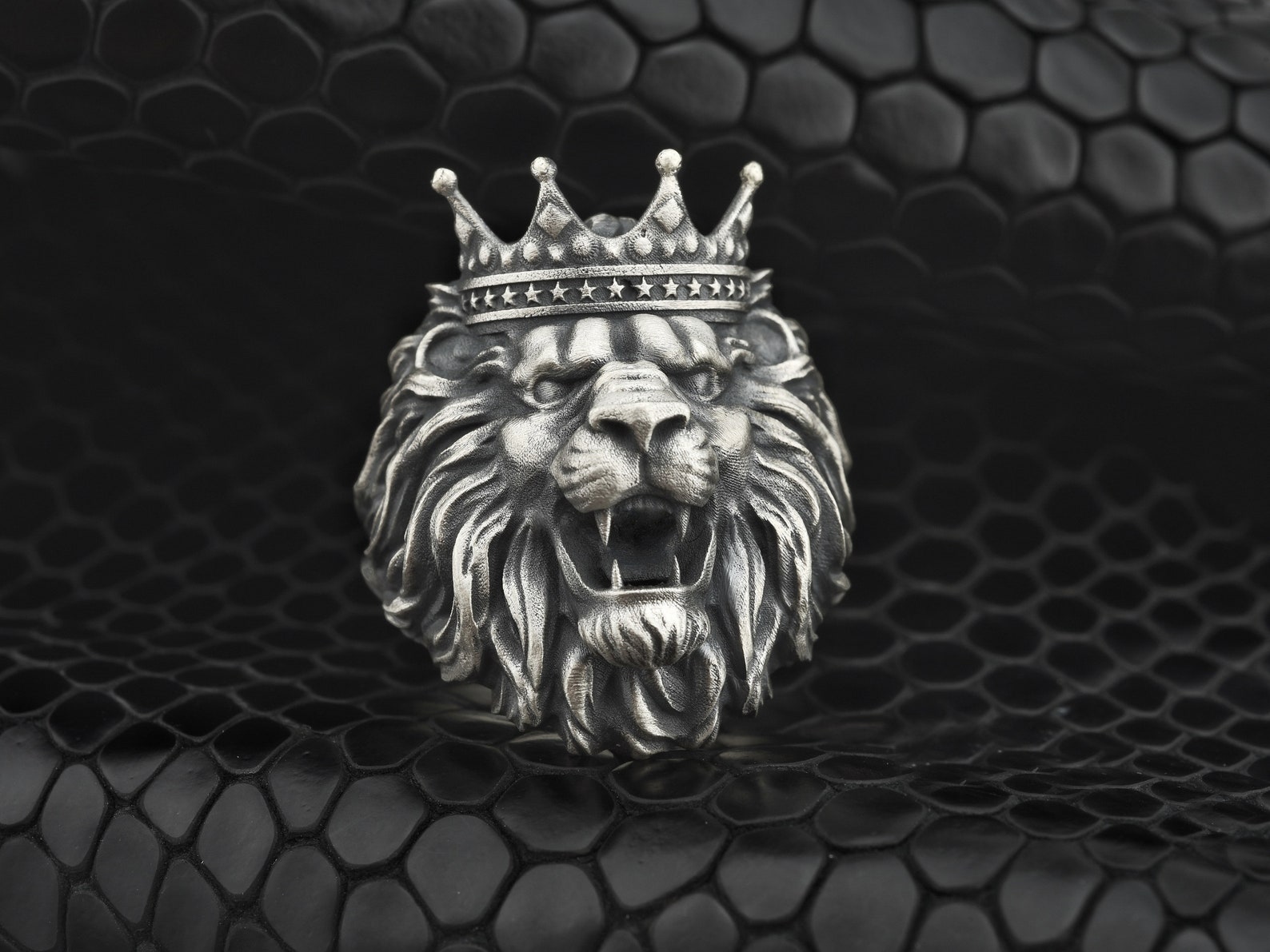 925 Solid Silver Lion King Ring for Men's Personalized - Etsy