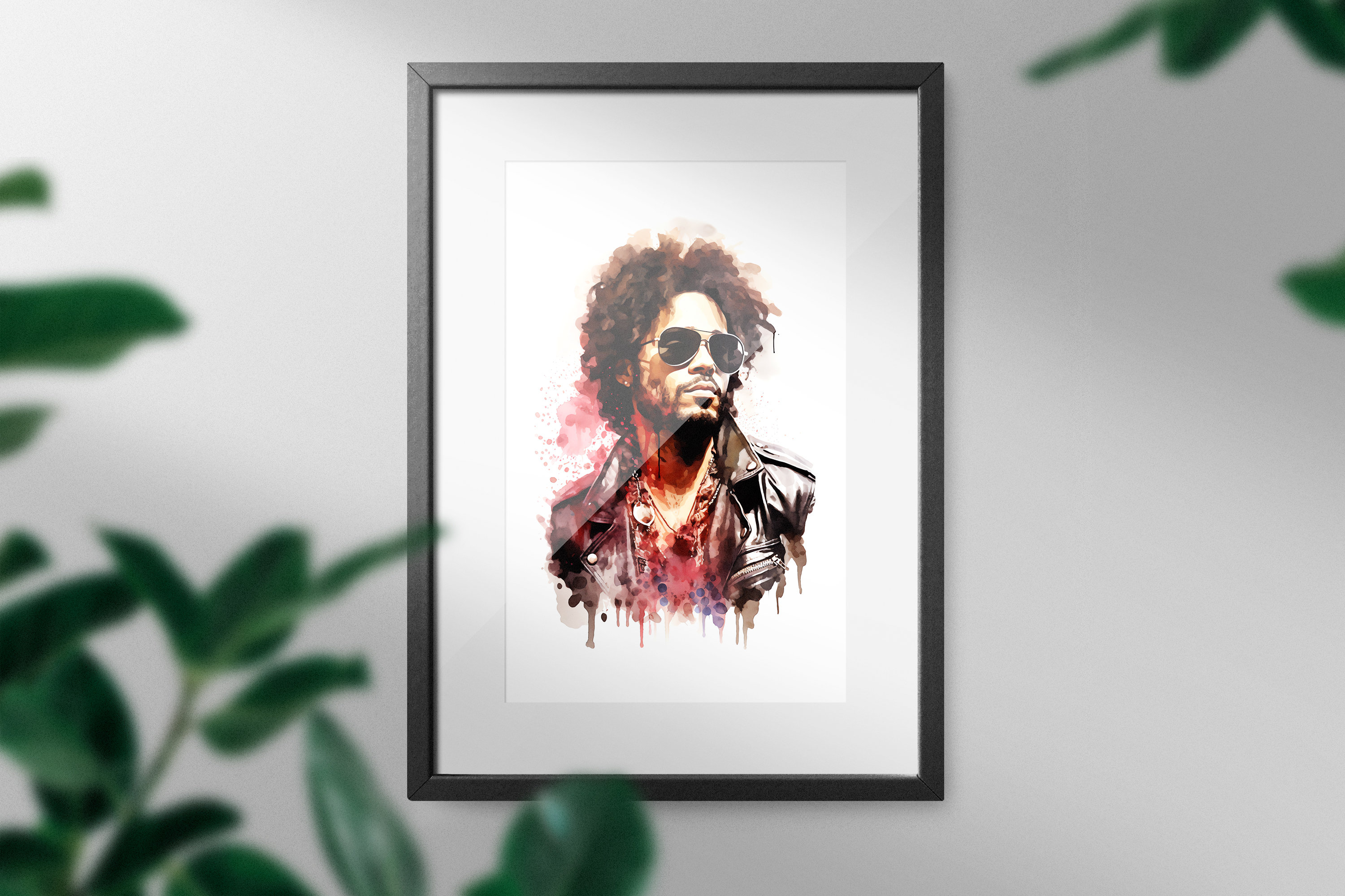 Lenny Kravitz Digital Print Watercolour Portrait American Rock Icon ...