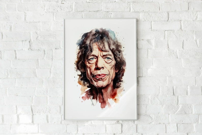Mick Jagger Printable Digital Portrait Rock Legend Tribute - Etsy