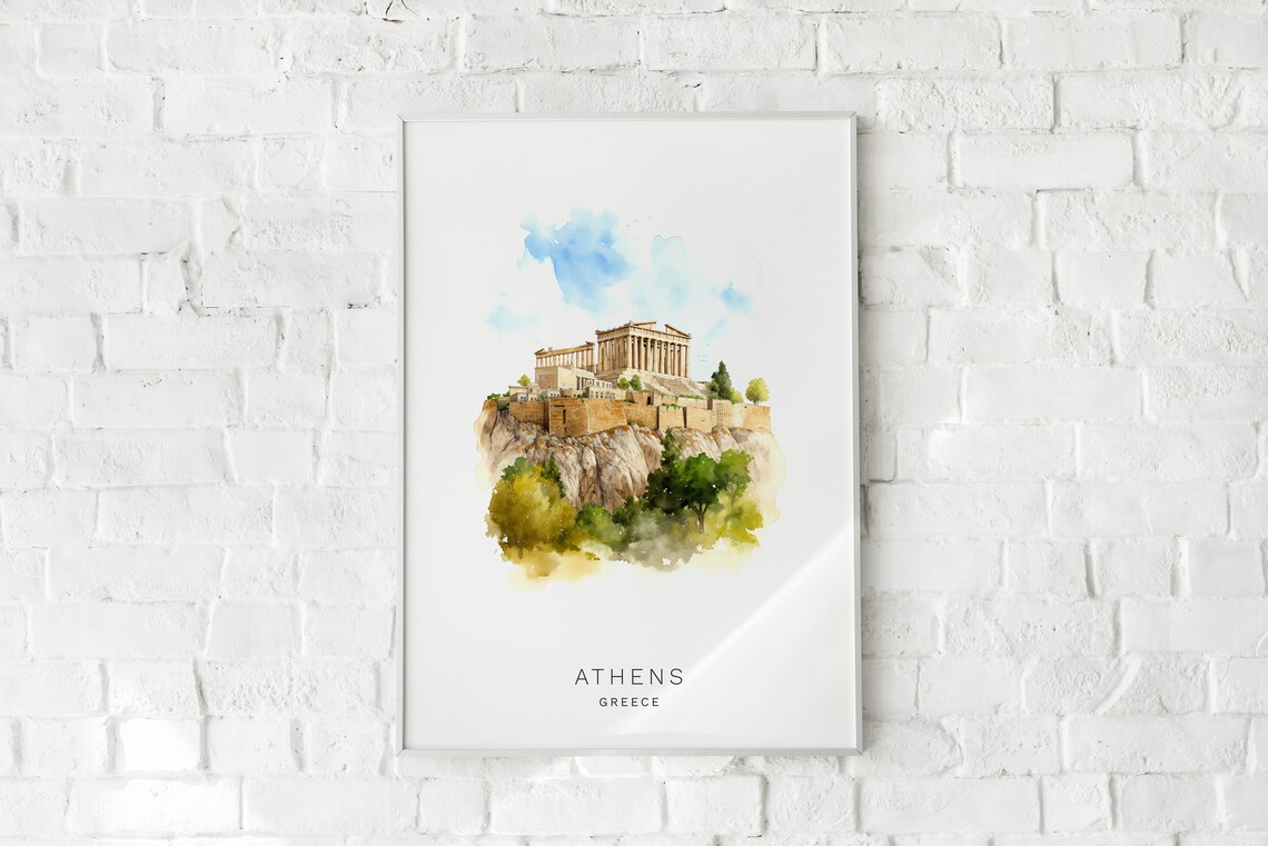Acropolis of Athens Printable Digital Art Greek Heritage - Etsy