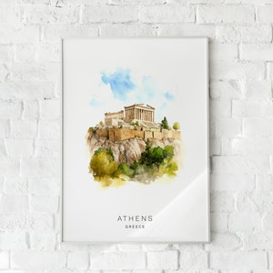 Acropolis of Athens Printable Digital Art - Greek Heritage, Historic ...