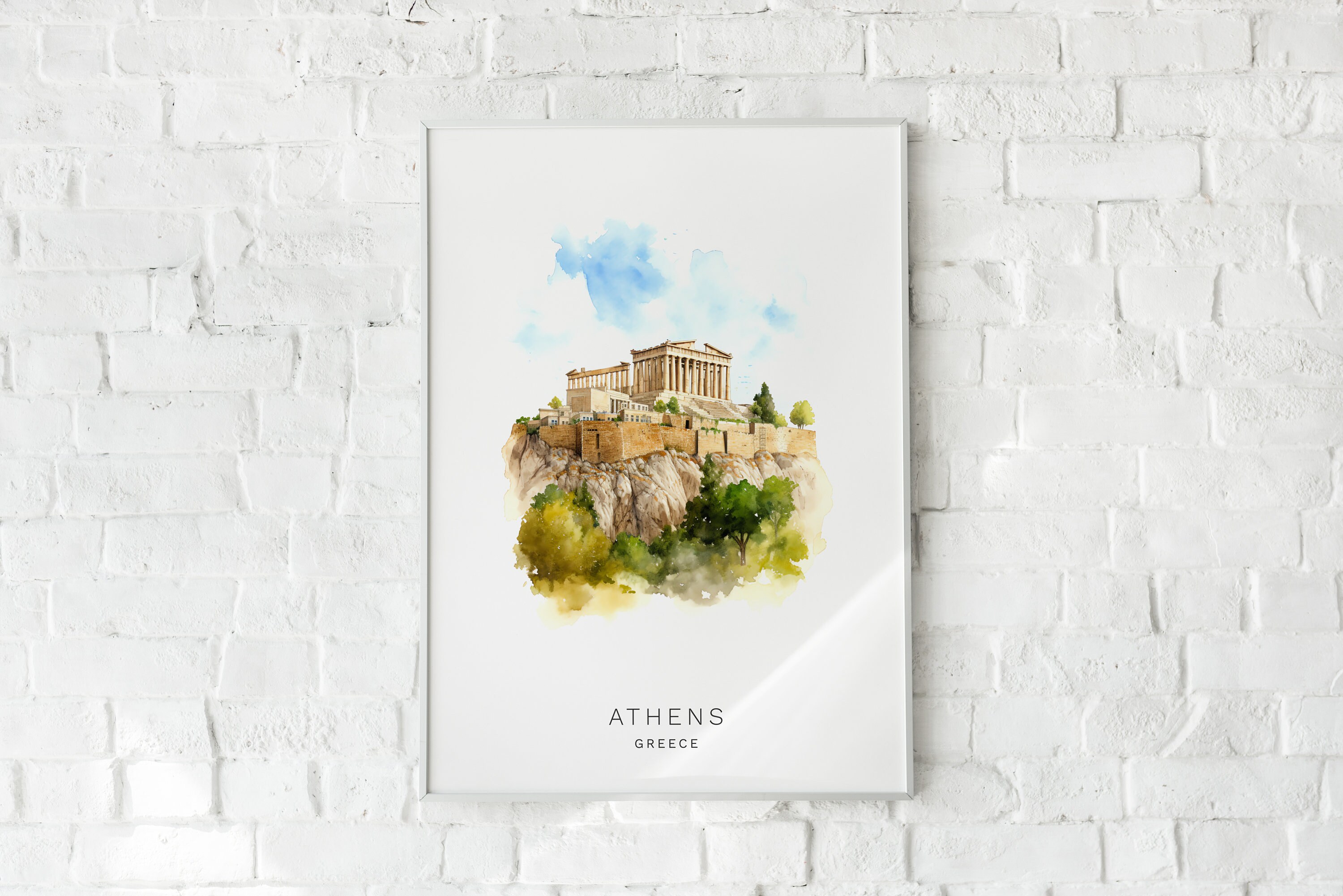 Acropolis of Athens Printable Digital Art - Greek Heritage, Historic ...