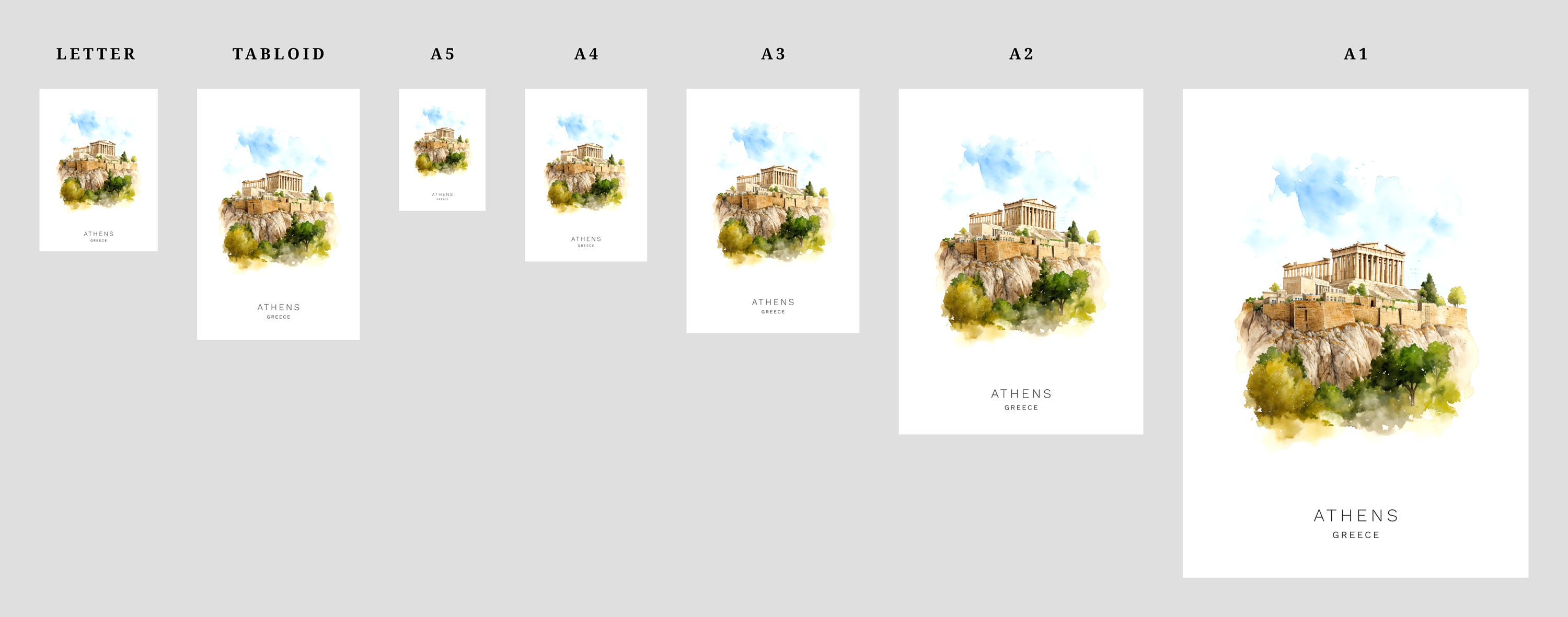 Acropolis of Athens Printable Digital Art - Greek Heritage, Historic ...