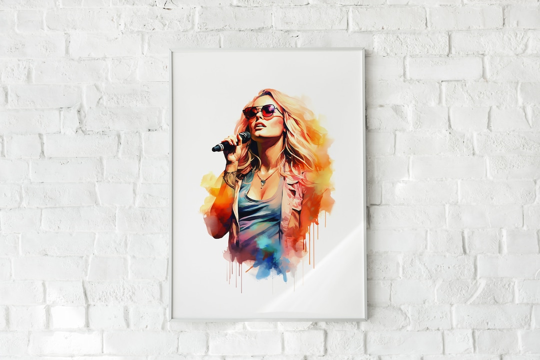 Anastacia Digital Watercolor Portrait - Pop Icon Tribute Poster ...