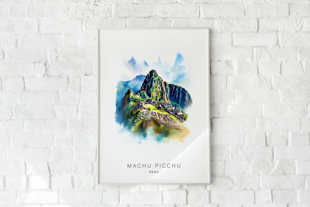 Machu Picchu Digital Print - Iconic Inca Citadel Landscape Ancient City ...