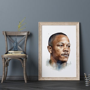 Dr. Dre Printable Digital Download Watercolor Portrait Hip-hop Legend ...
