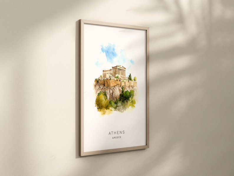 Acropolis of Athens Printable Digital Art Greek Heritage, Historic ...
