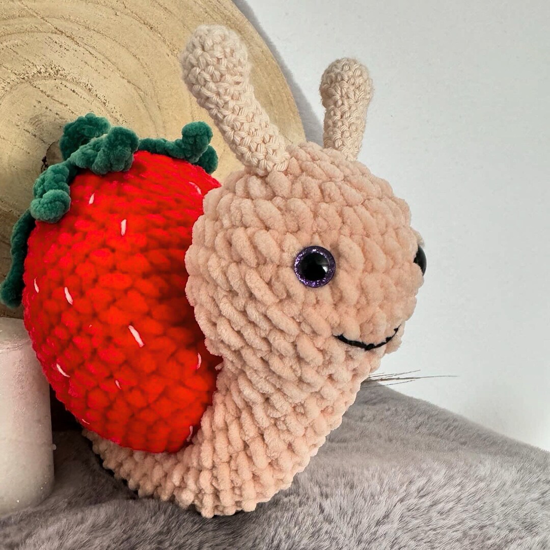 Crochet Pattern-pdf-german-strawberry-snail-pattern - Etsy