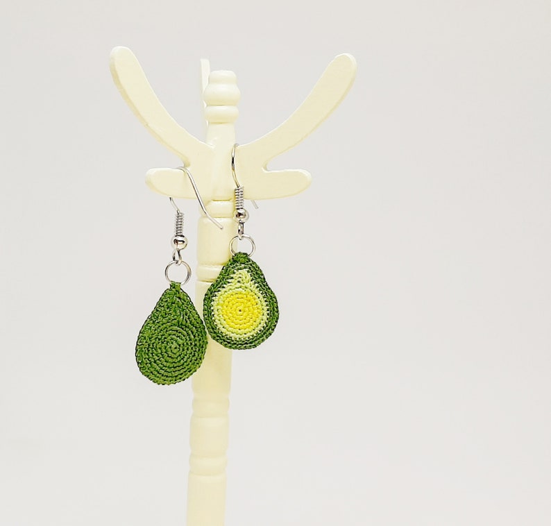 Avocado Earrings Crochet Pattern. Crochet Avocado Earrings PDF Photos ...