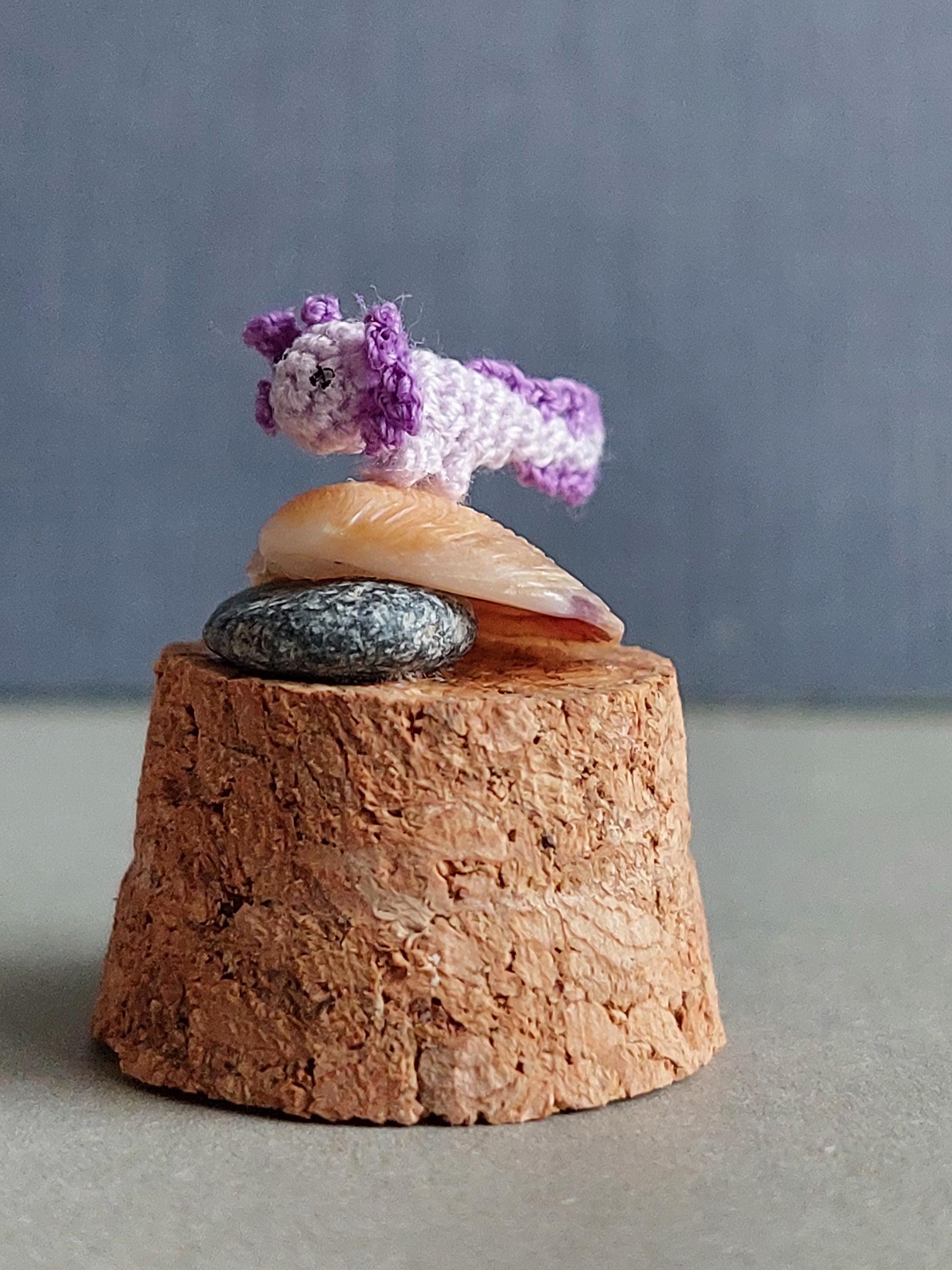 Purple Axolotl Micro Crochet. Axolotl Figurine. - Etsy