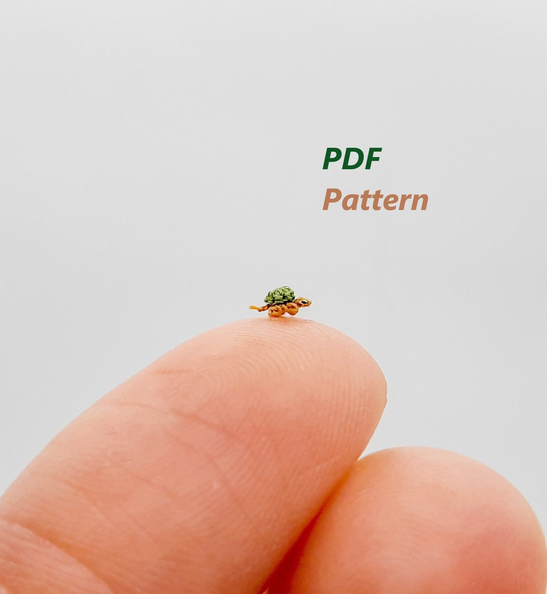 Turtle Micro Crochet Pattern. Crochet Turtle PDF Tutorial. How to ...